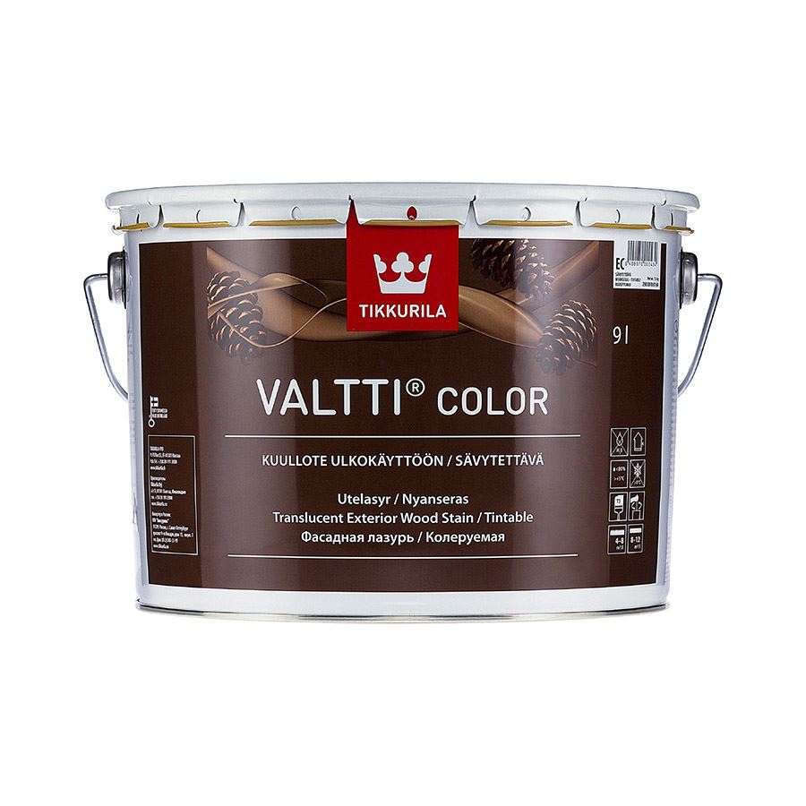 FARBY NA DREVO | LAZÚRY | Tikkurila Valtti Color polotransparentné matné moridlo 9 l ...